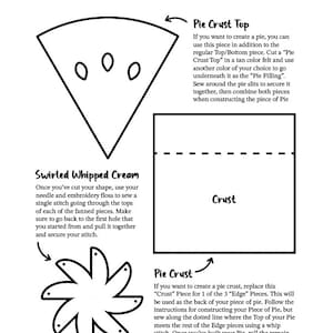 PDF Pattern for Felt Cake & Pie Slices - Etsy