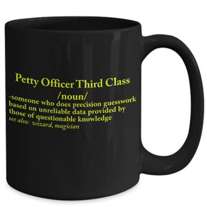US Navy Petty Officer Third Class Mug Gold Petty Officer 3rd - Etsy