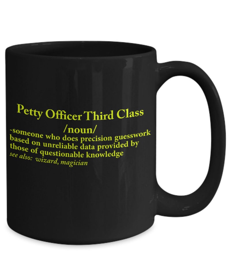US Navy Petty Officer Third Class Mug Gold Petty Officer 3rd - Etsy