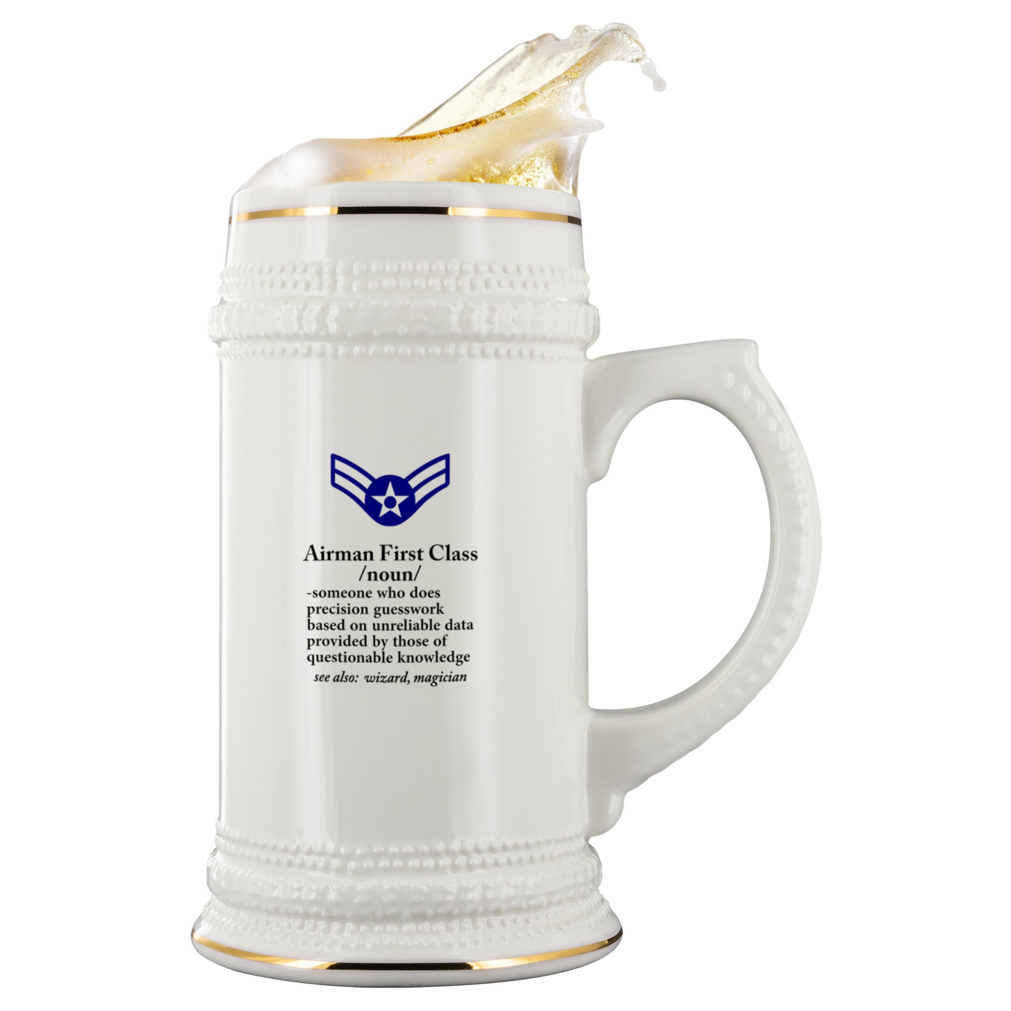 Air Force Airman 1st Class Beer Mug Airman Promotion Gift - Etsy España