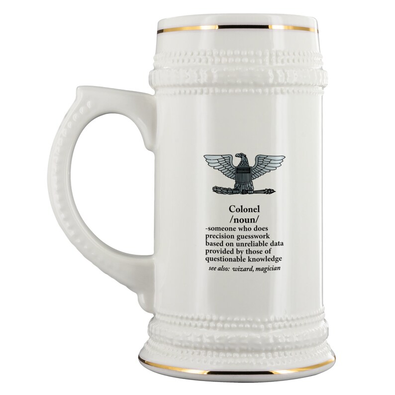 Colonel Officer Rank Promotion Beer Mug Gift US Army Air - Etsy