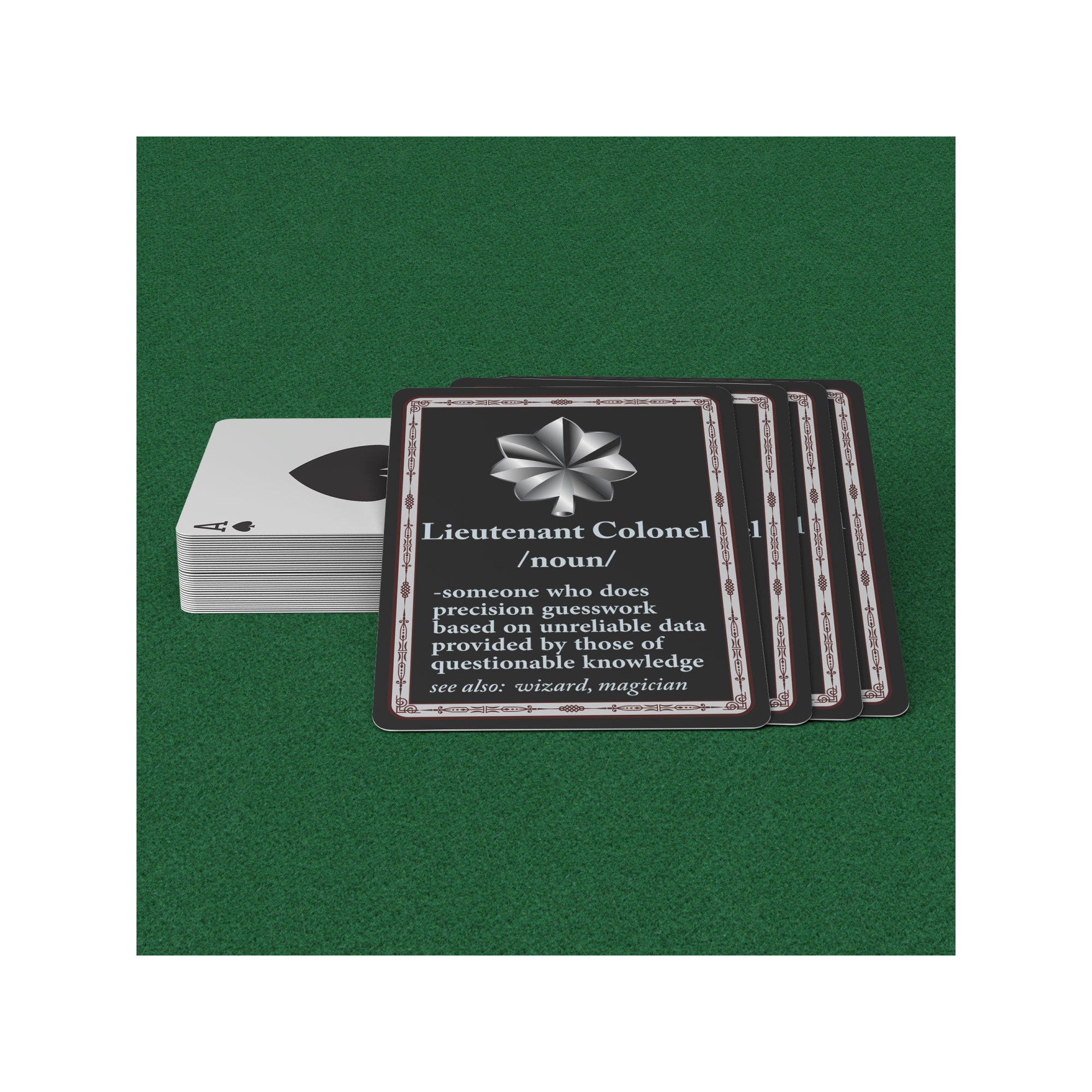 US Army Air Force Lieutenant Colonel Playing Cards, Retirement or ...