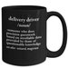 Delivery Driver Definition Funny Delivery Driver Coffee Mug Gift - Etsy