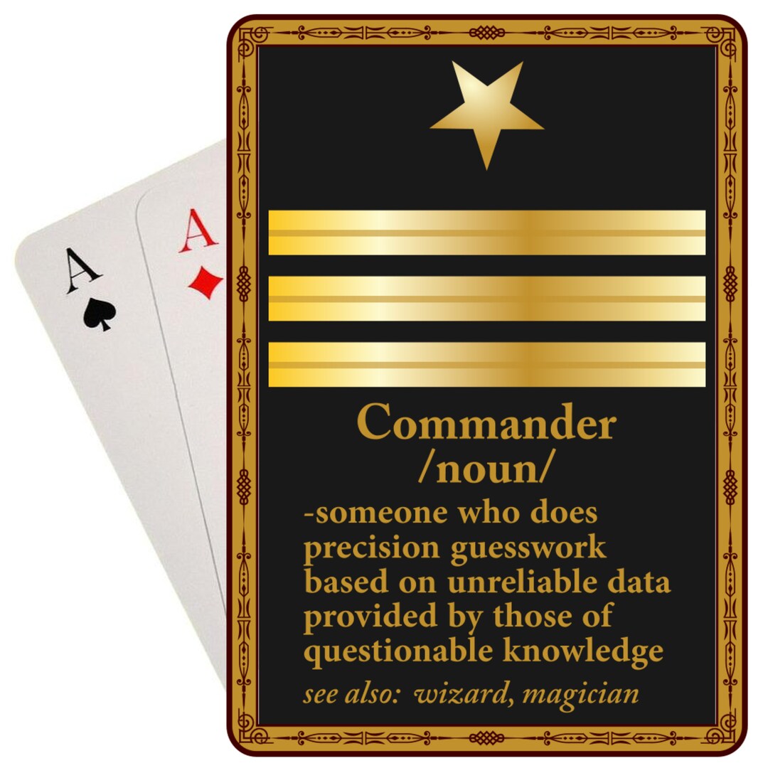 US Navy Commander Playing Cards Gift, Naval Commander Promotion or ...