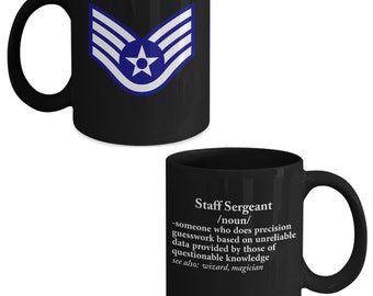 Air Force Staff Sergeant Mug Staff Sergeant Promotion Gift | Etsy