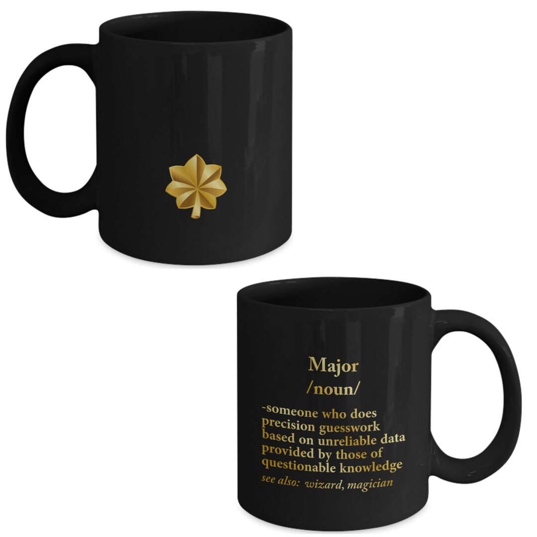 Major Officer Rank Definition Promotion Coffee Mug Gift - US Army Air ...