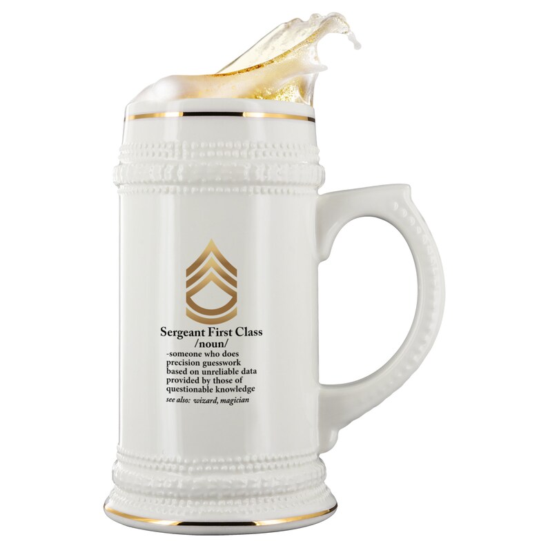 US Army Sergeant First Beer Stein Mug Sergeant First Class - Etsy