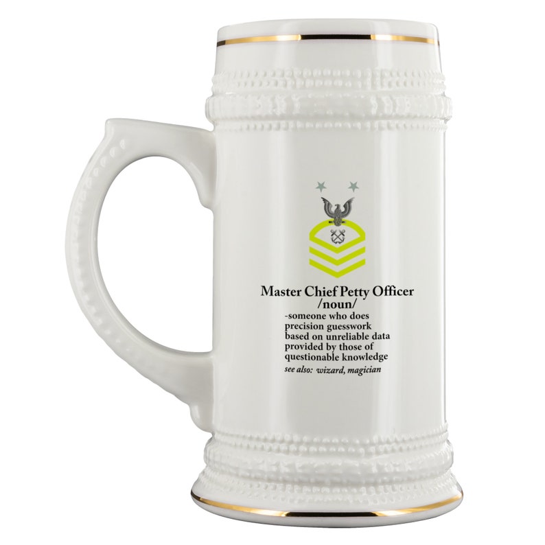US Navy Master Chief Petty Officer Beer Stein Mug Chief - Etsy