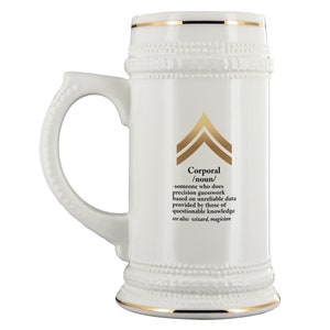 Army Corporal Beer Stein Mug Corporal Gift Idea Corporal E-4 Mug ...