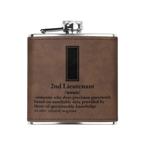 US Army, Air Force 2nd Lieutenant Definition Hip Flask 6 Oz, Officer ...