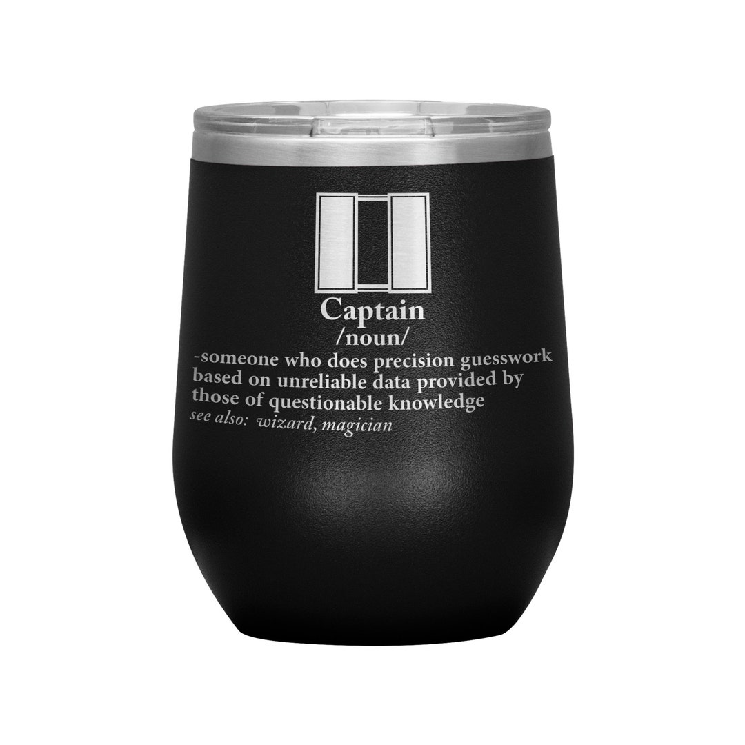 Captain Definition Wine Tumbler - Military Officer Retirement Gift - Etsy