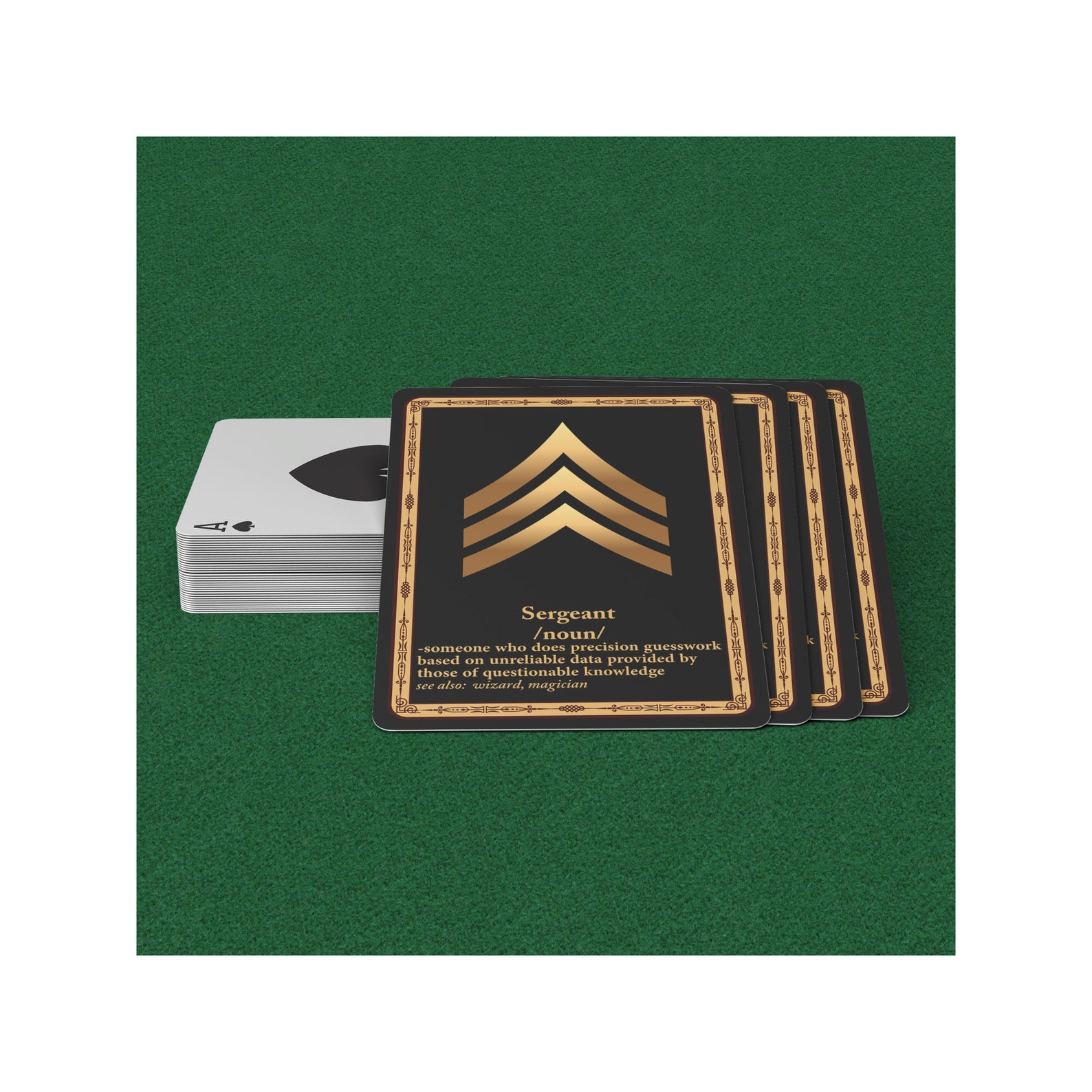 US Army Sergeant Playing Cards Sergeant Promotion or - Etsy