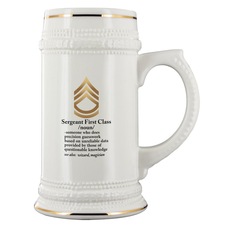 US Army Sergeant First Class Beer Stein Mug – E-7 Rank, SNCO Gift - Etsy