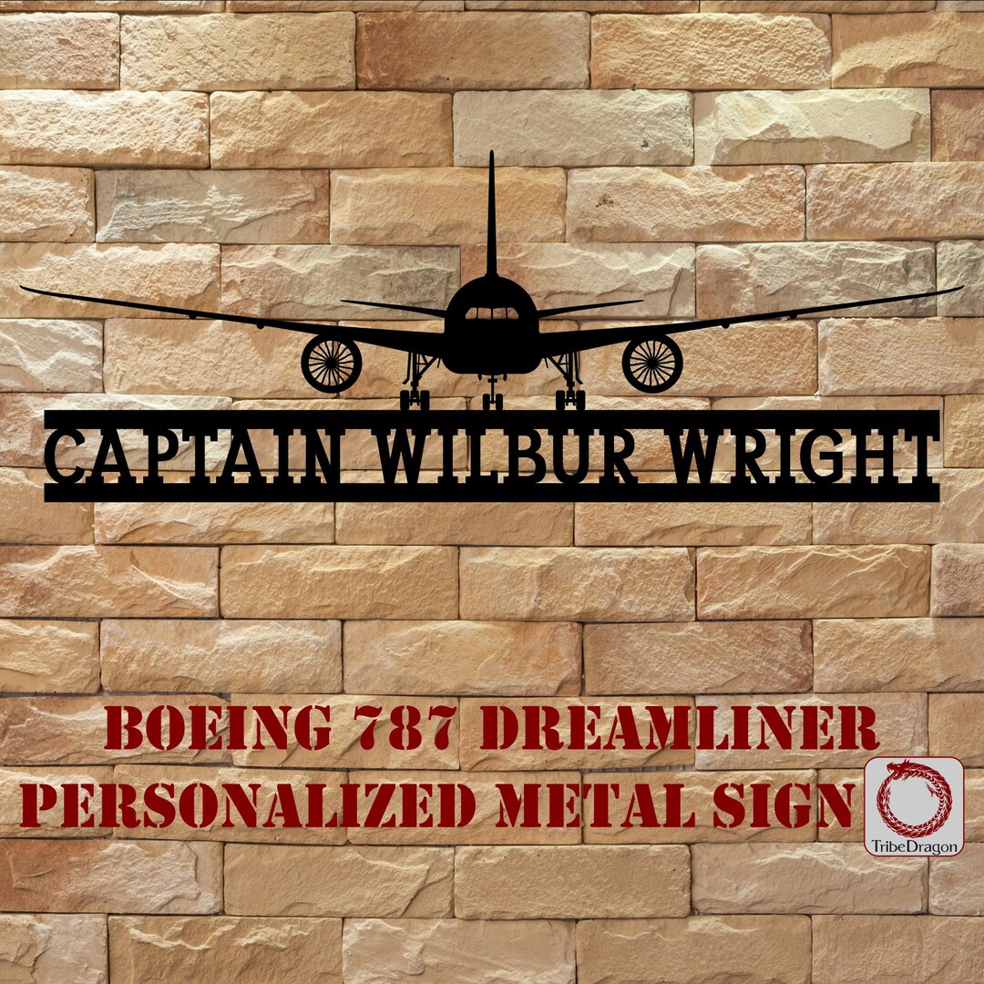 Personalized Boeing 787 Dreamliner Metal Sign TD1397 - Etsy