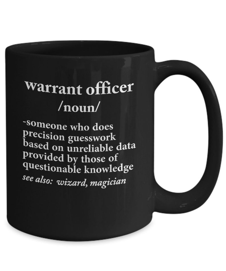 Warrant Officer Definition Warrant Officer Coffee Mug Etsy