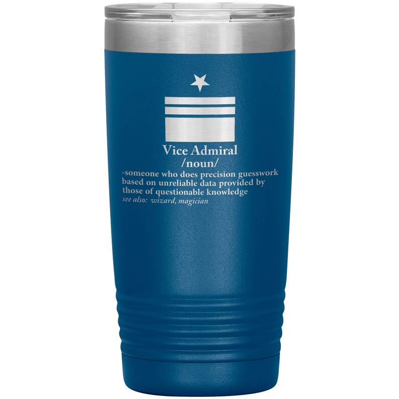 US Navy Vice Admiral 20oz Coffee Tumbler Mug Gift Naval Vice - Etsy