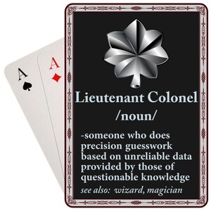 US Army Air Force Lieutenant Colonel Playing Cards, Retirement or ...
