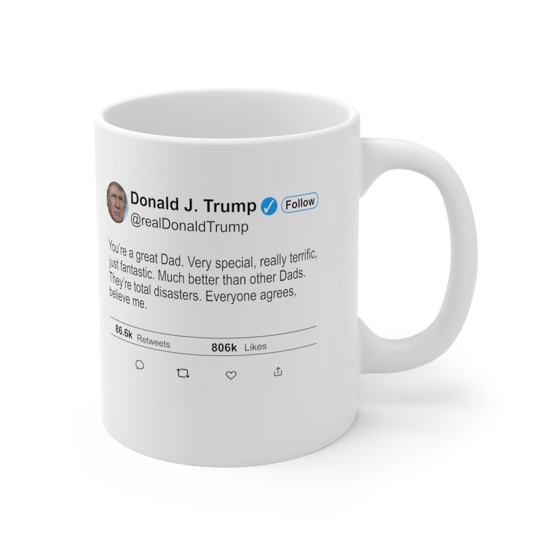 Taza de café con un tuit gracioso de Trump, regalo para el Día del ...