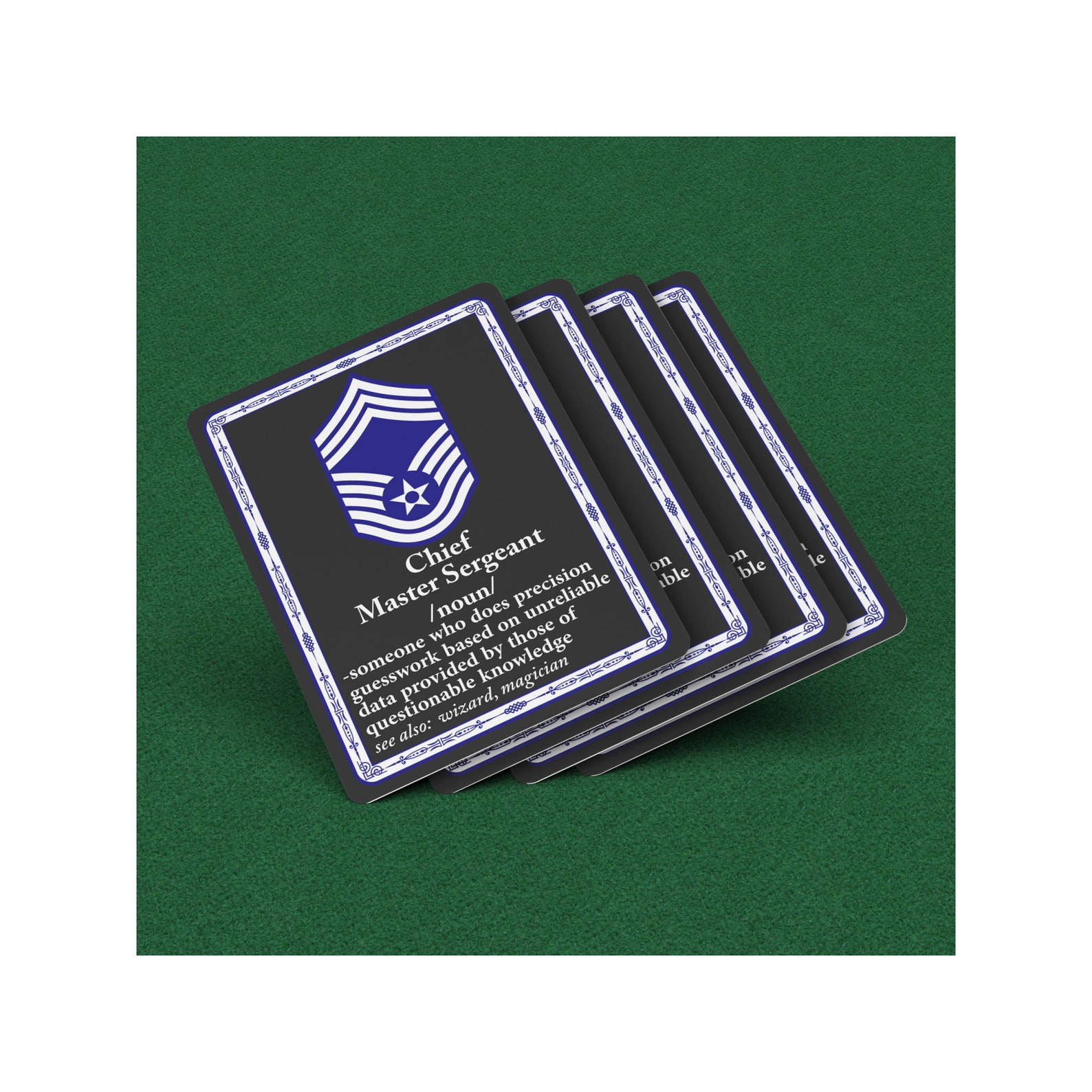 US Air Force Chief Master Sergeant Playing Cards, Veteran Gift - Etsy