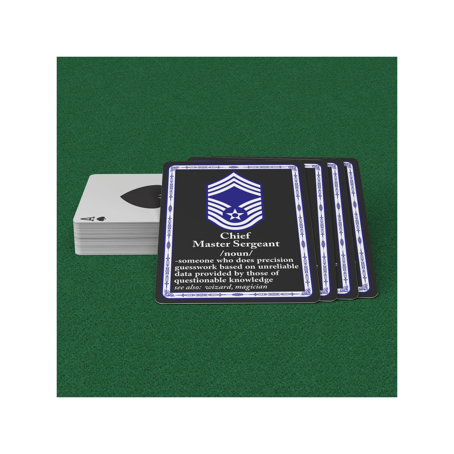 US Air Force Chief Master Sergeant Playing Cards, Veteran Gift - Etsy