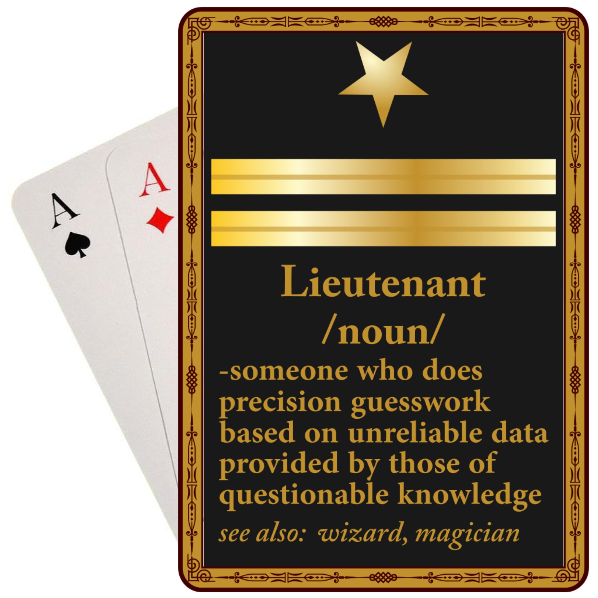 US Navy Lieutenant Playing Cards Gift Lieutenant Naval - Etsy