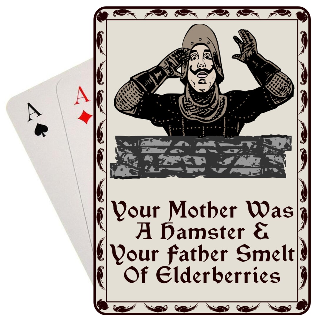 Your Mother Was A Hamster Monty Python Playing Cards Gift - Etsy