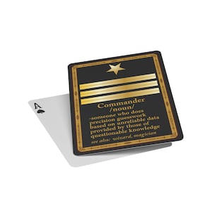 US Navy Commander Playing Cards Gift, Naval Commander Promotion or ...