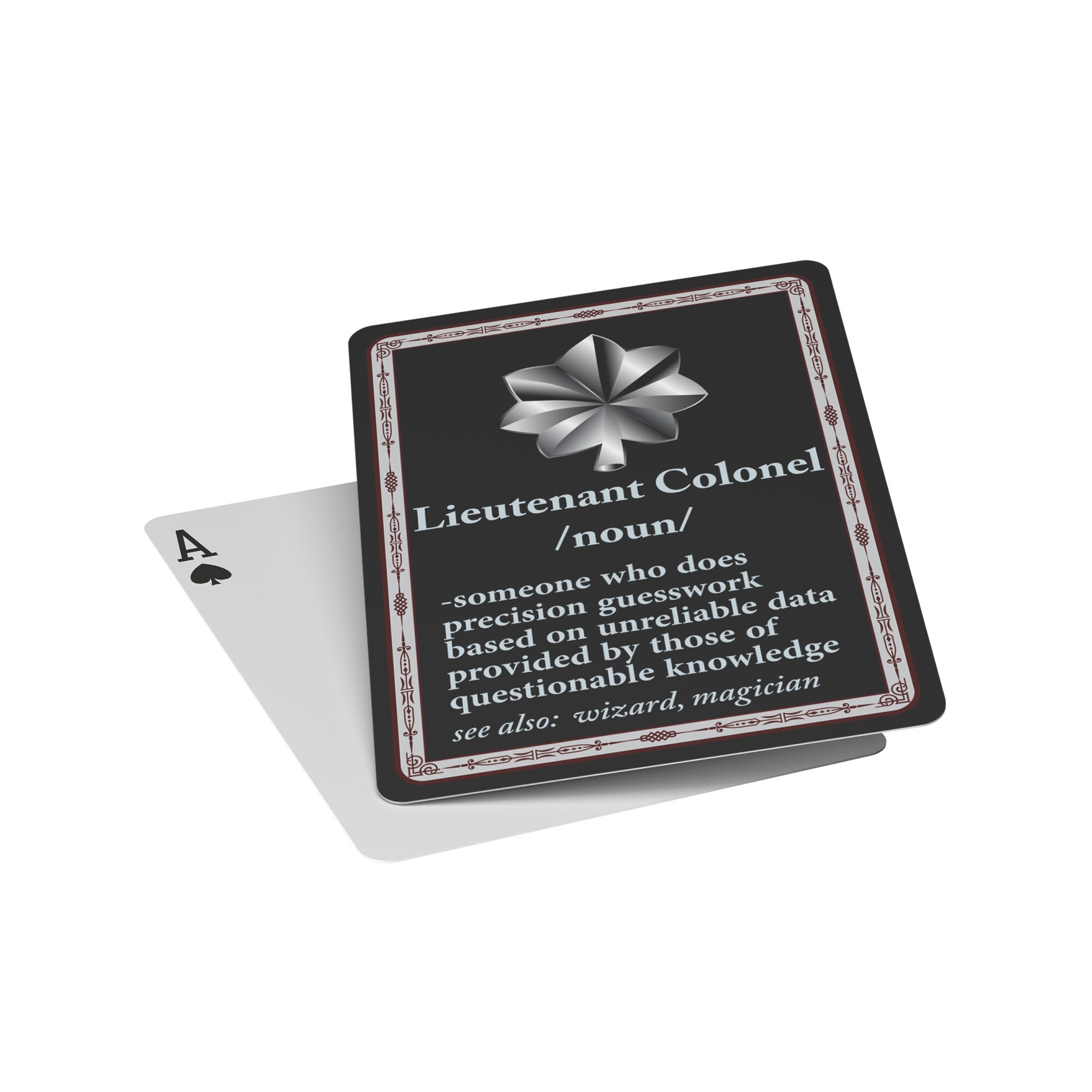 US Army Air Force Lieutenant Colonel Playing Cards Retirement - Etsy