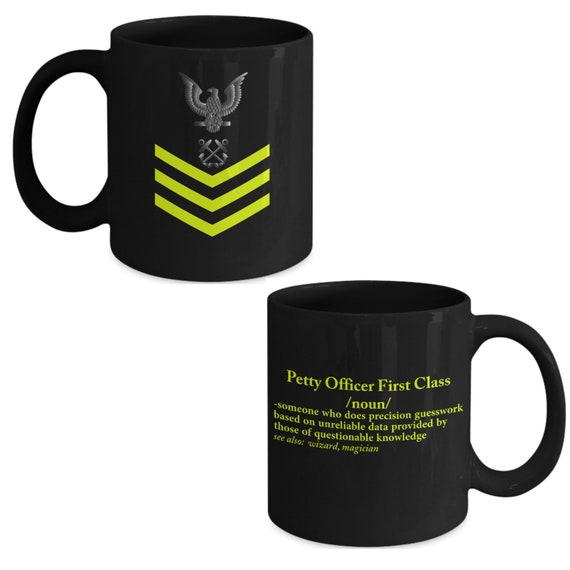 US Navy Petty Officer First Class Mug Gold Petty Officer 1st - Etsy