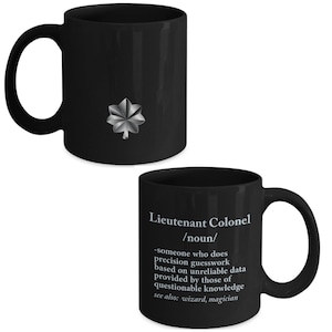 Lieutenant Colonel Officer Rank Definition Promotion Coffee Mug Gift ...