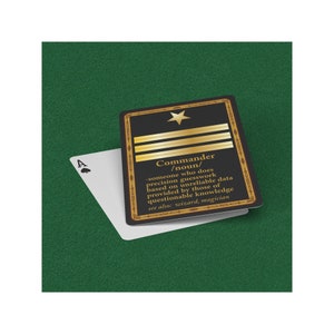 US Navy Commander Playing Cards Gift, Naval Commander Promotion or ...