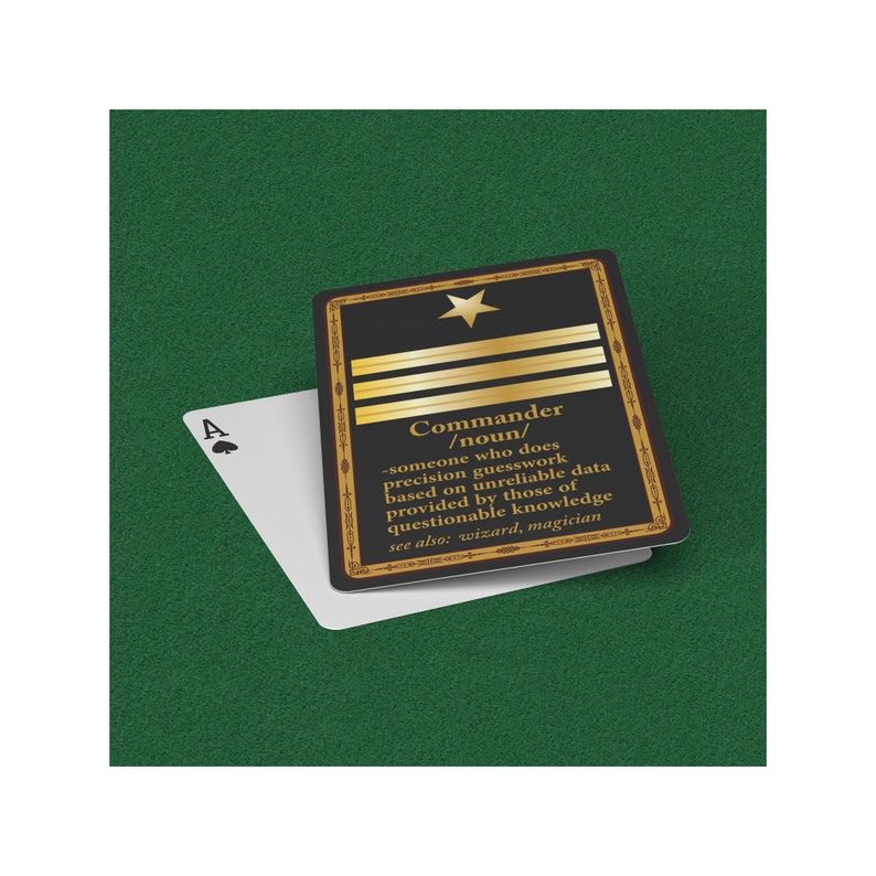 US Navy Commander Playing Cards Gift Naval Commander - Etsy