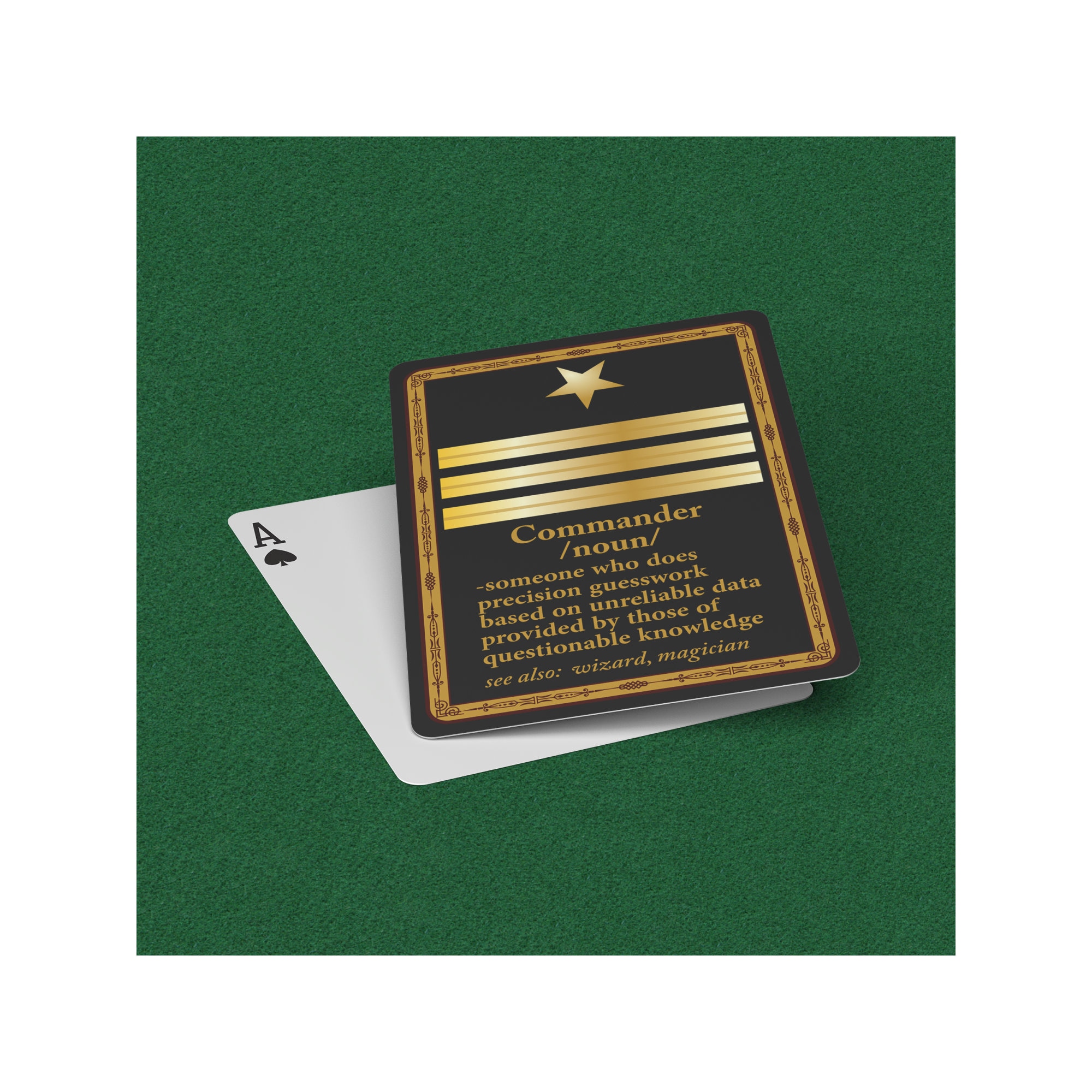 US Navy Commander Playing Cards Gift Naval Commander - Etsy