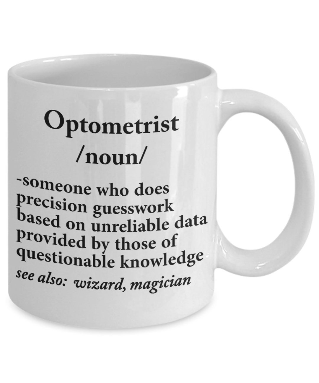 Optometrist Definition Coffee Mug Optometrist Gift Idea Optometrist ...