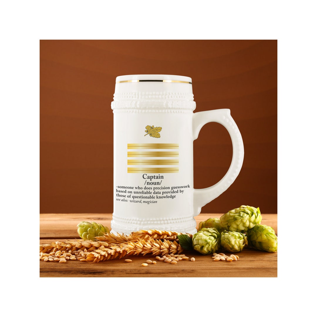 US Navy Supply Corps Captain Beer Stein Gift, Naval Captain Promotion ...