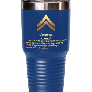 US Army Corporal Coffee Tumbler 20/30oz Corporal Gift Idea Corporal E-4 ...