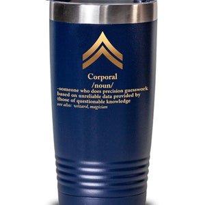 US Army Corporal Coffee Tumbler 20/30oz Corporal Gift Idea Corporal E-4 ...