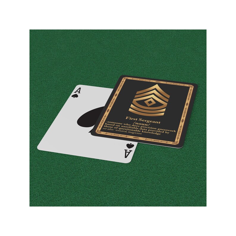 US Army First Sergeant Playing Cards First Sergeant - Etsy
