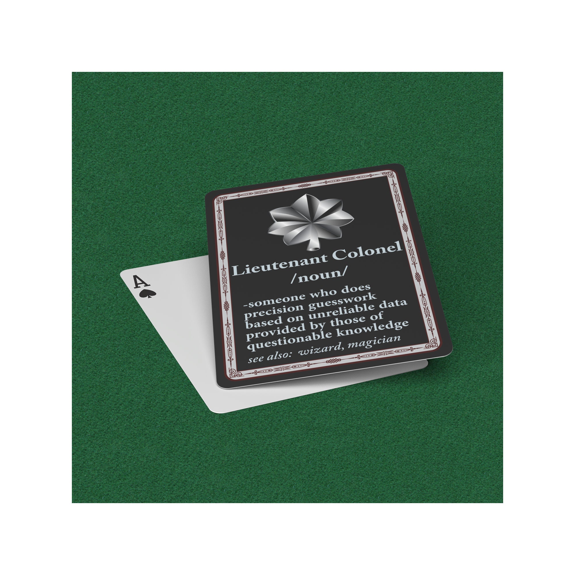 US Army Air Force Lieutenant Colonel Playing Cards Retirement - Etsy