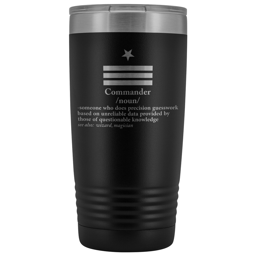 US Navy Commander 20oz Coffee Tumbler Gift Naval Commander Promotion ...