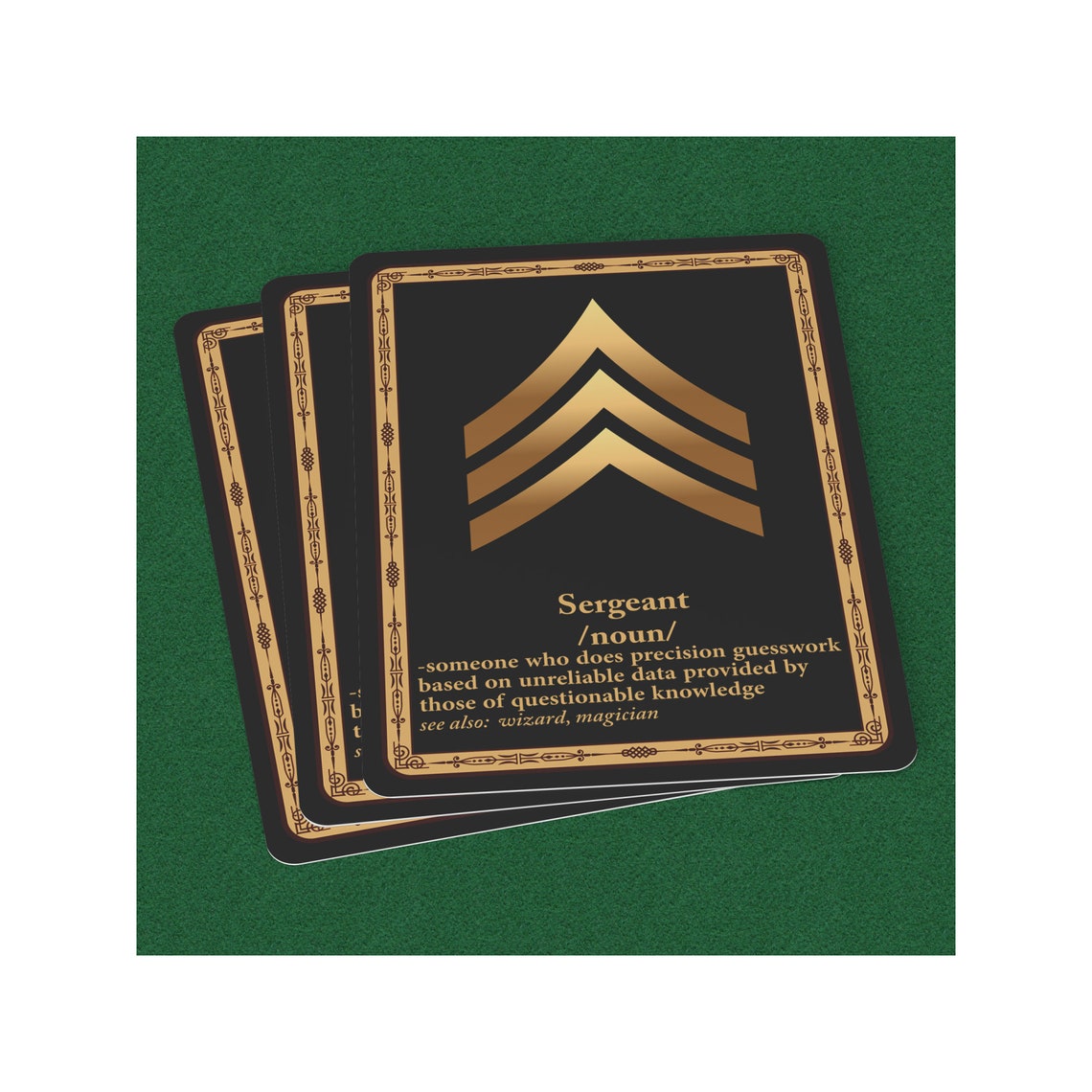 US Army Sergeant Playing Cards Sergeant Promotion or - Etsy