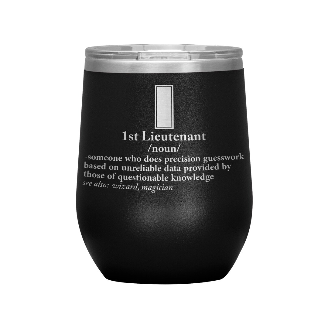 First Lieutenant Officer Definition Promotion Wine Tumbler Gift 12oz ...
