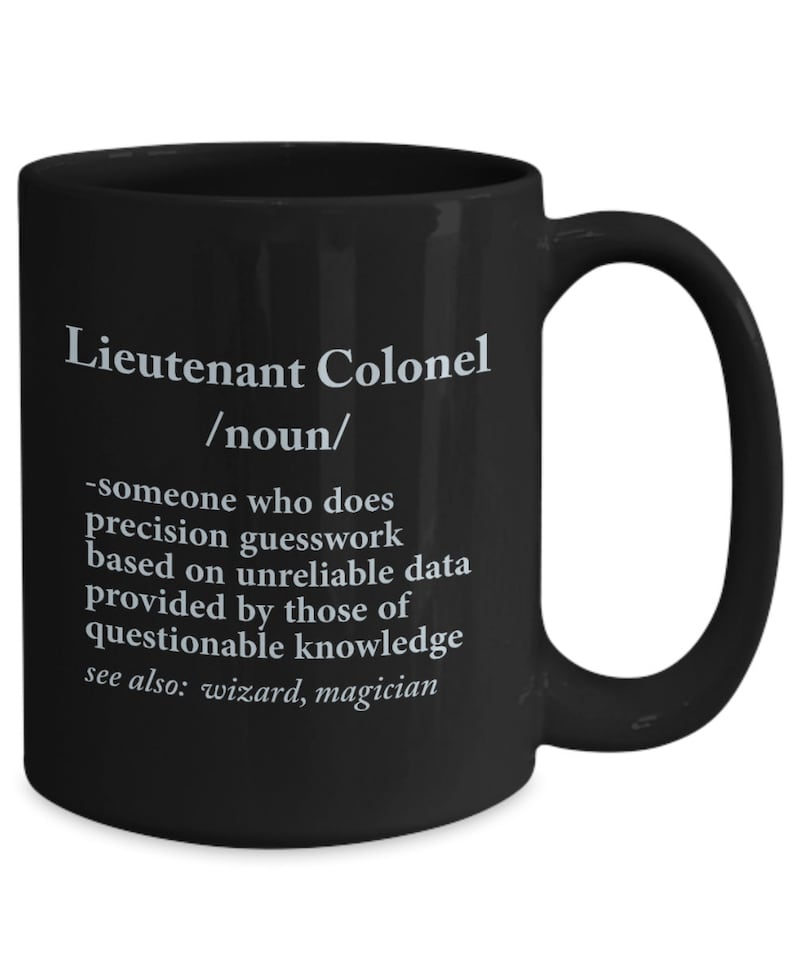 Lieutenant Colonel Officer Rank Definition Promotion Coffee | Etsy