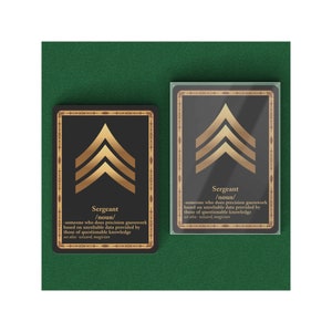 US Army Sergeant Playing Cards, Sergeant Promotion or Retirement Gift ...