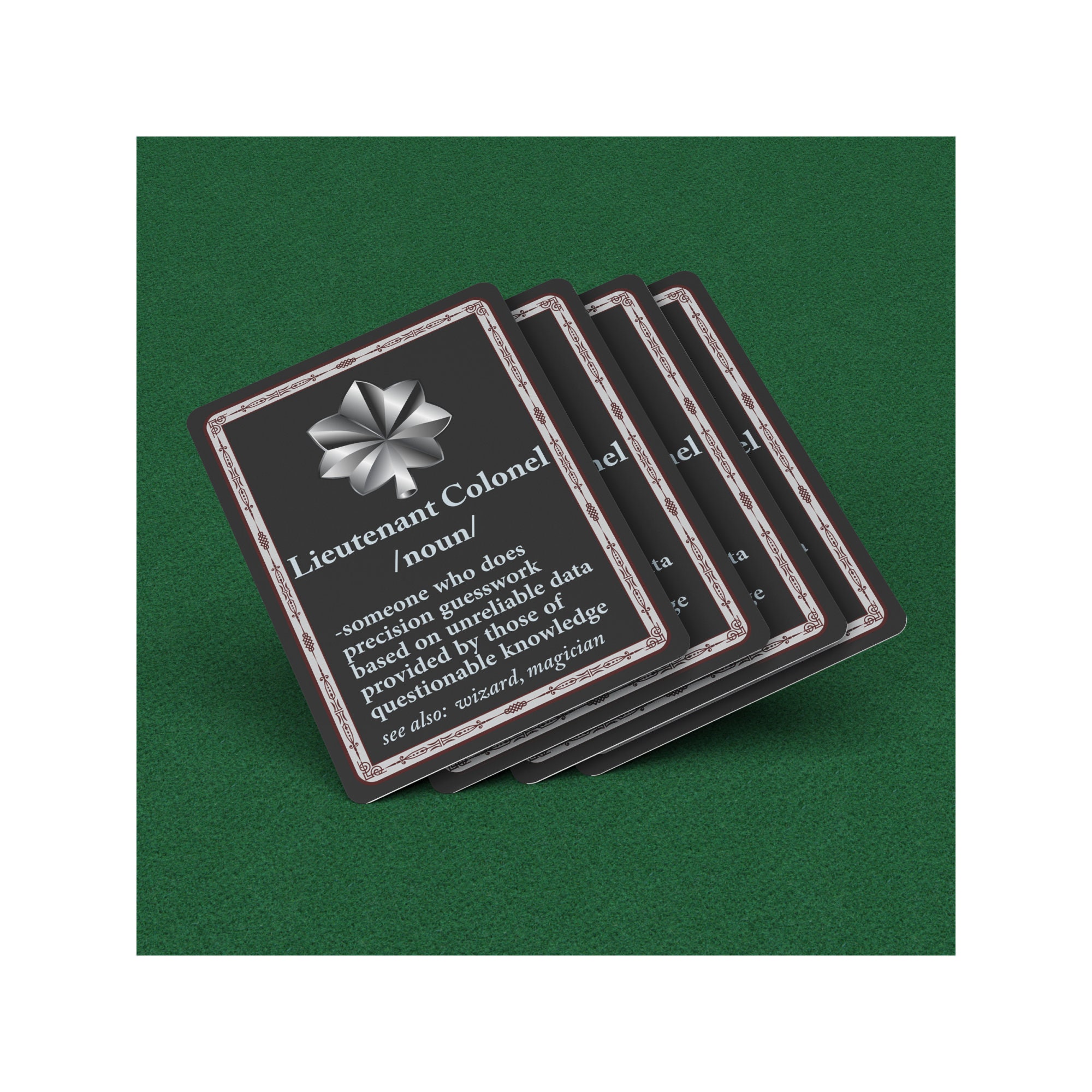 US Army Air Force Lieutenant Colonel Playing Cards, Retirement or ...