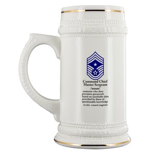 Command Chief Master Sergeant Beer Mug Command Chief Master Sergeant ...