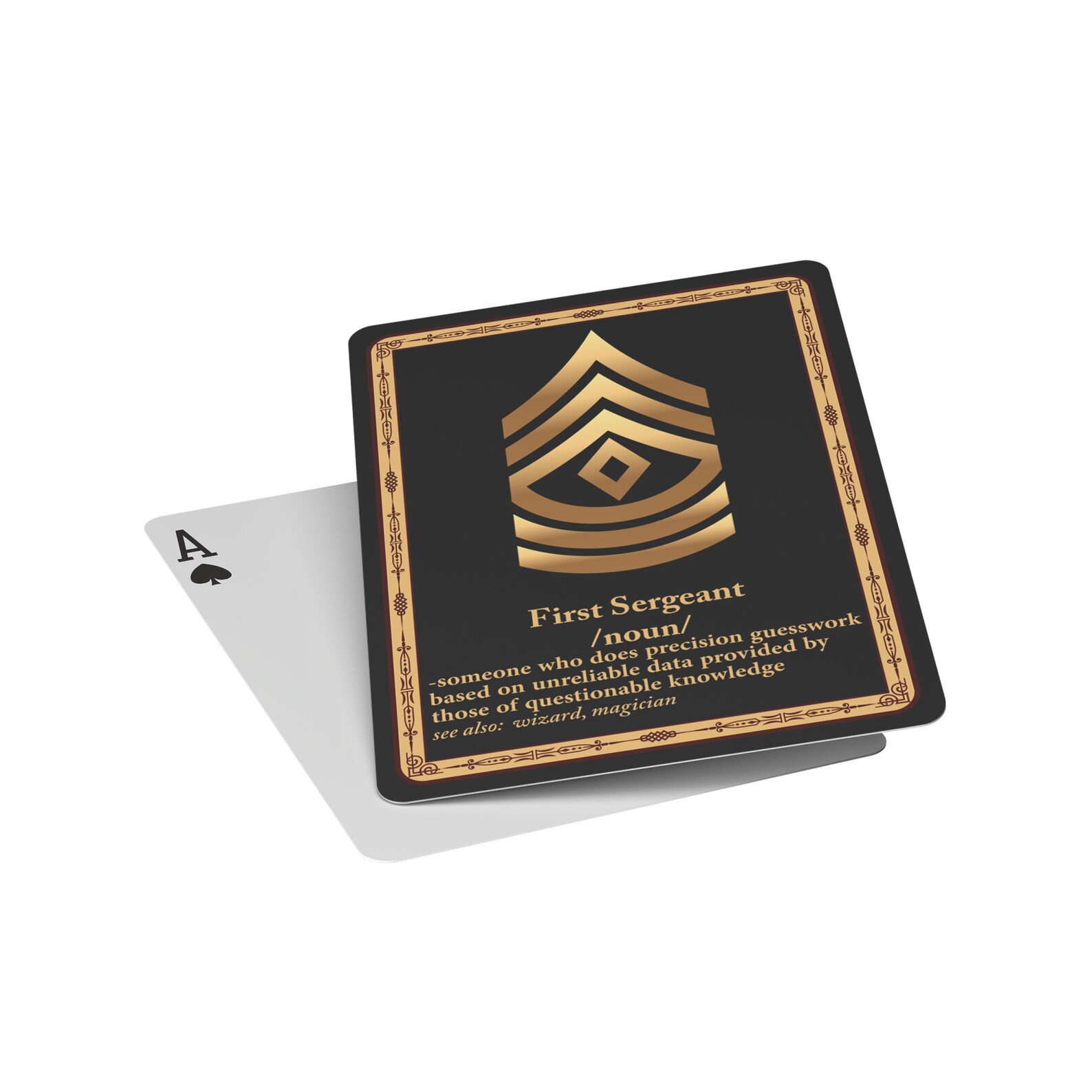 US Army First Sergeant Playing Cards First Sergeant - Etsy