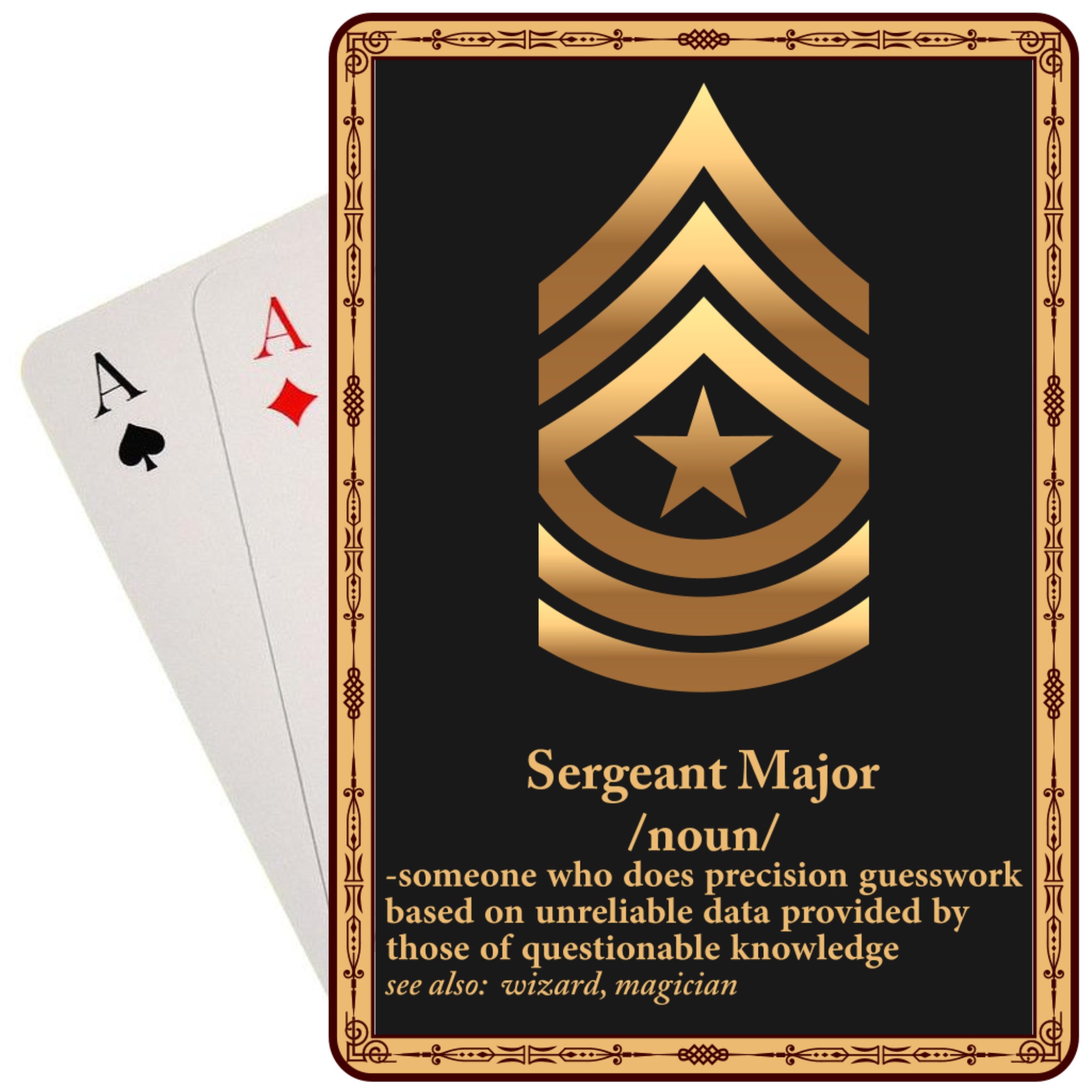 US Army Sergeant Major Playing Cards - Sergeant Major Promotion or ...
