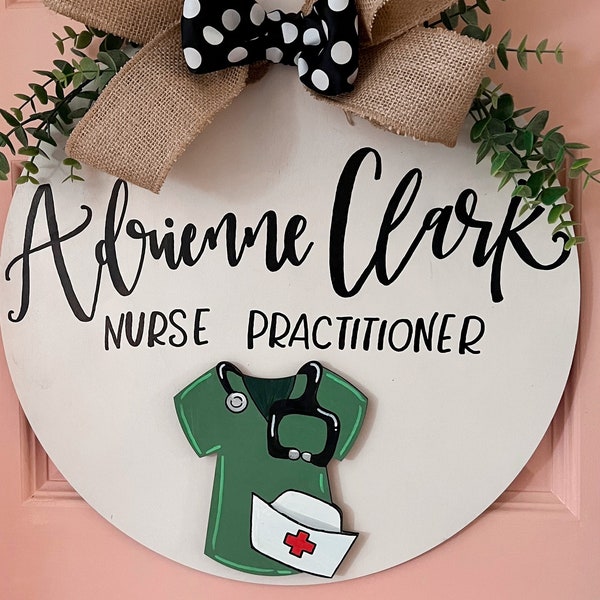 Nurse Wreath Sign - Etsy