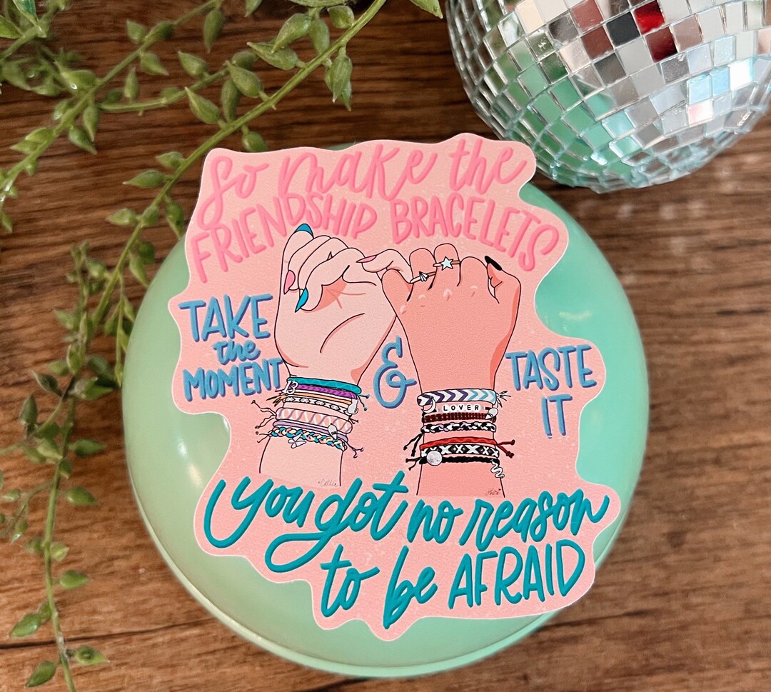 Friendship Bracelet Vinyl Sticker, Midnights Sticker, Swiftie Gift ...